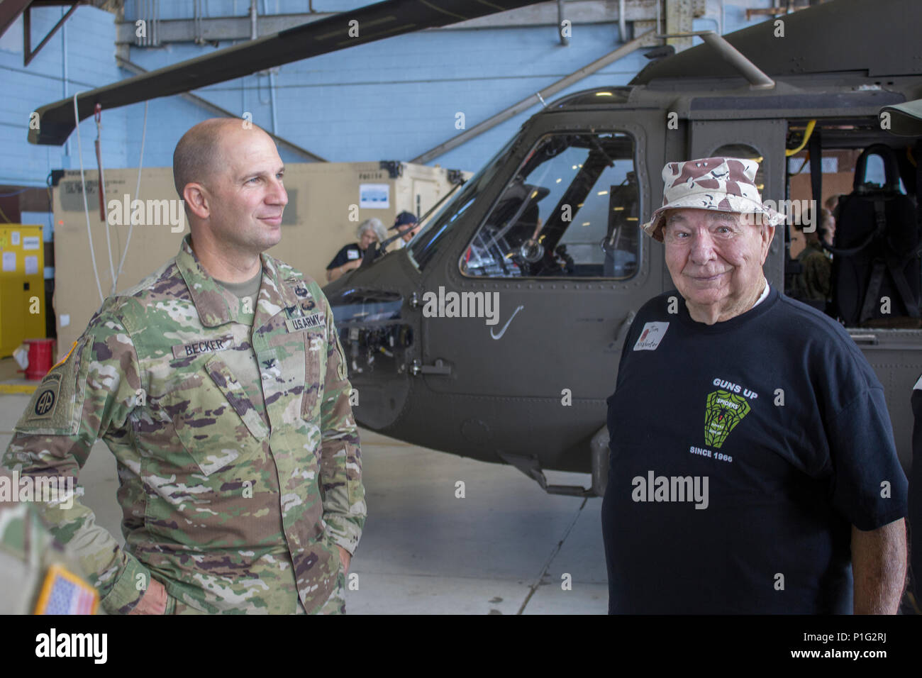 Colonel Jeffrey Becker, commander, 3rd Combat Aviation Brigade meets ...