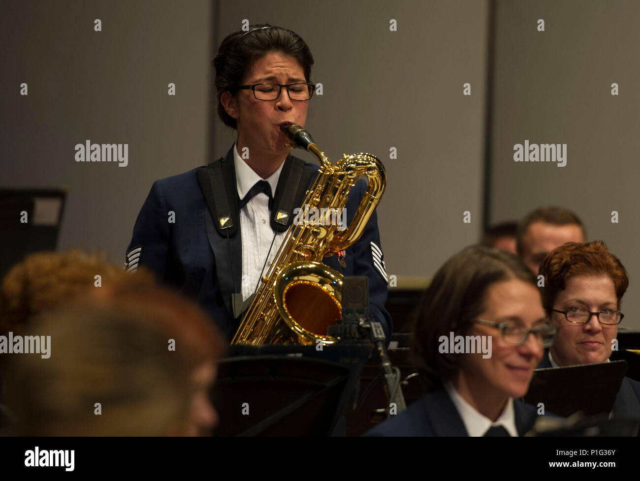 Tech. Sgt. Carolyn Braus, U.S. Air Force Band baritone saxophonist ...