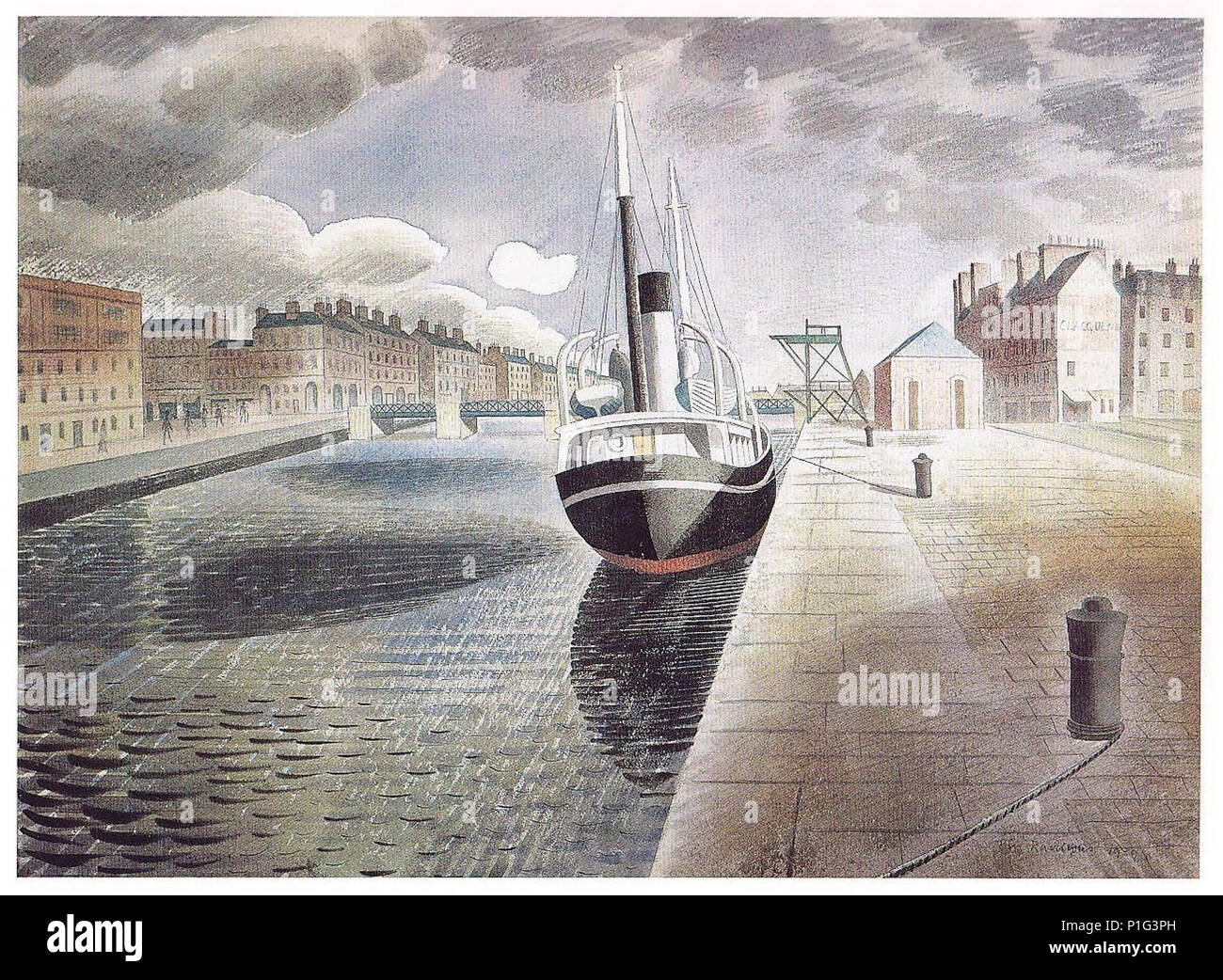 'Pilot Boat at Le Havre' - Eric Ravilious Stock Photo - Alamy