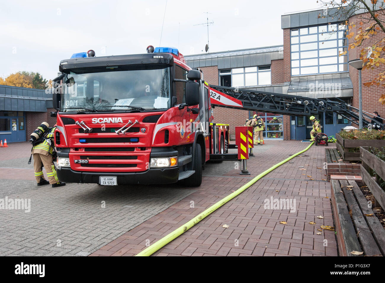 U.S. Army civilian firefighters from U.S. Army Garrison Ansbach ...
