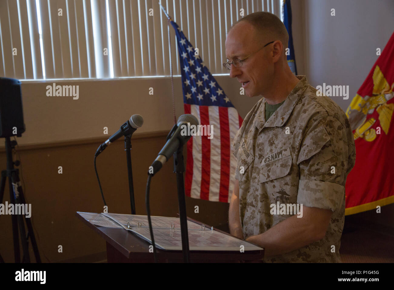 Navy Lt. Paul A. Schumann, chaplain, 1st Battalion, 7th Marine Regiment ...