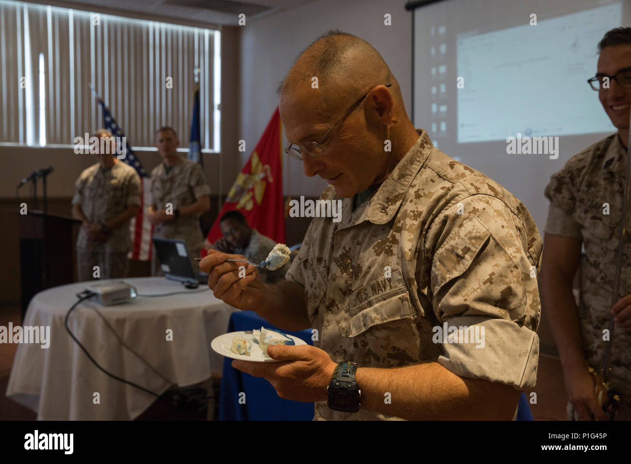 The oldest chaplain present, Navy Lt. Robert L. Crabb, chaplain, 1st ...