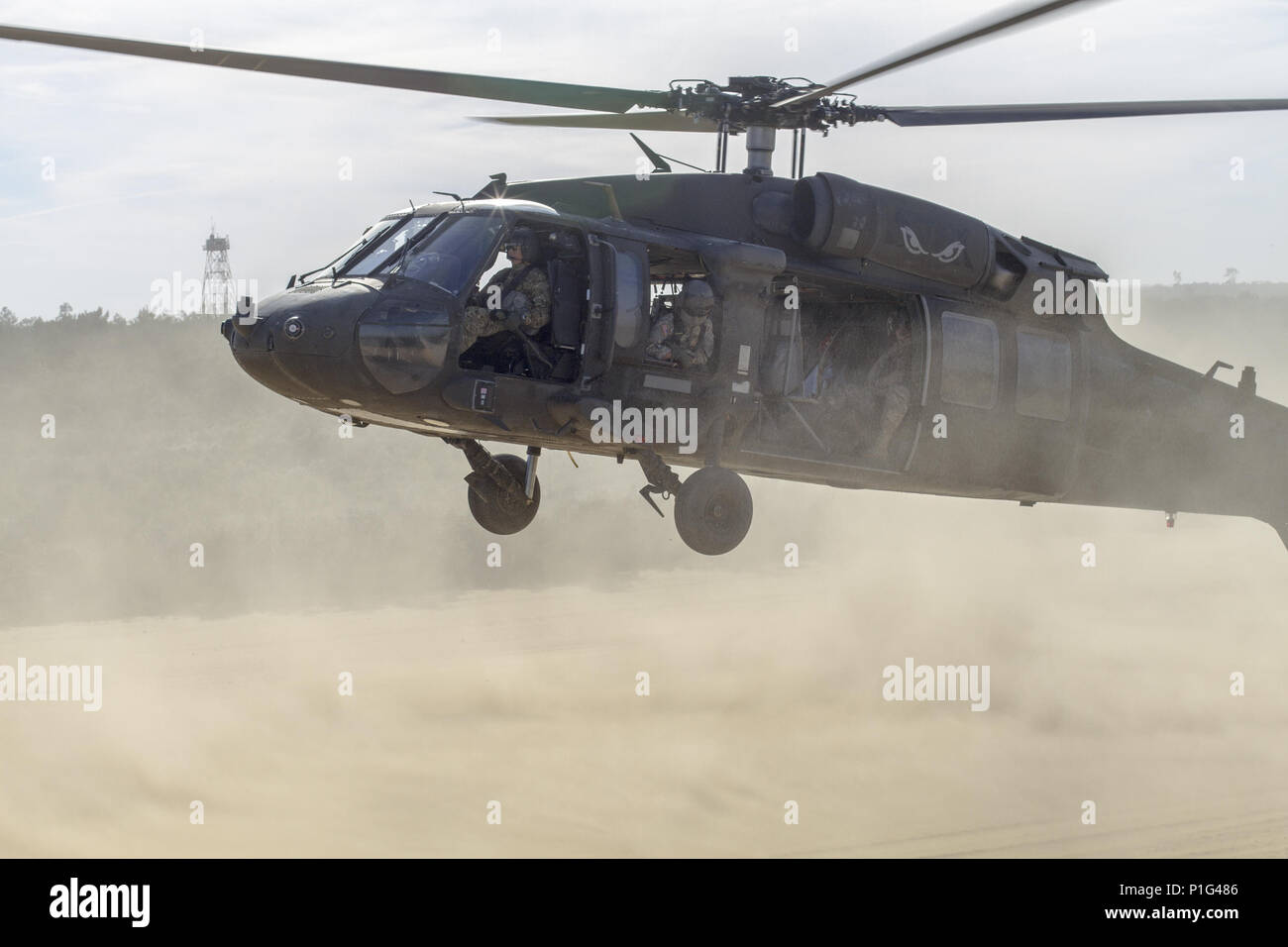 A UH-60L Black Hawk helicopter crew from Company A, 2nd Battalion, 3rd ...