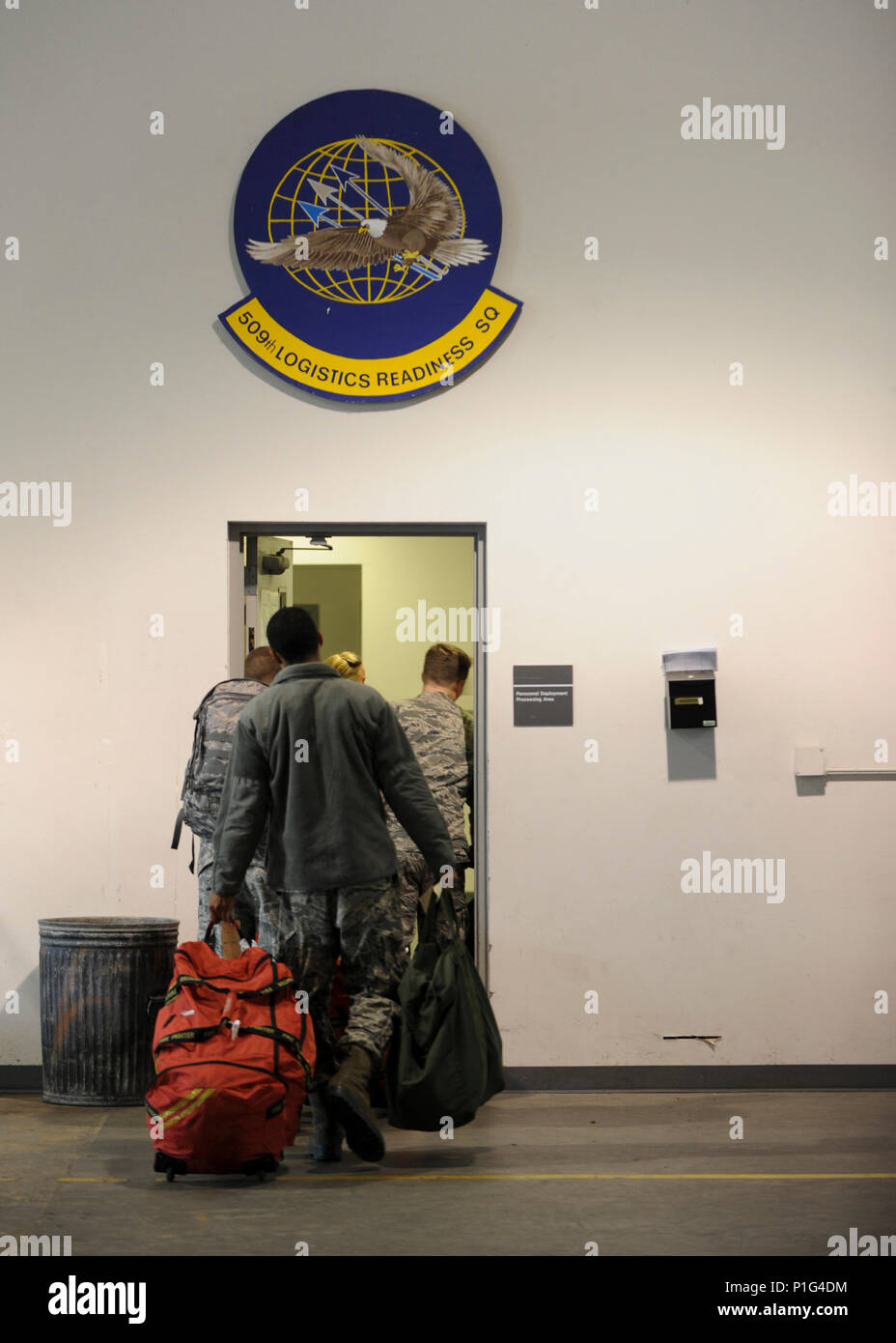 Members of chalk one walk toward the personnel deployment function (PDF ...