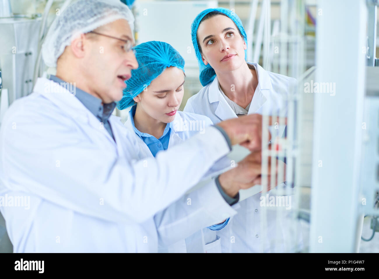 Training Session at Factory Stock Photo - Alamy