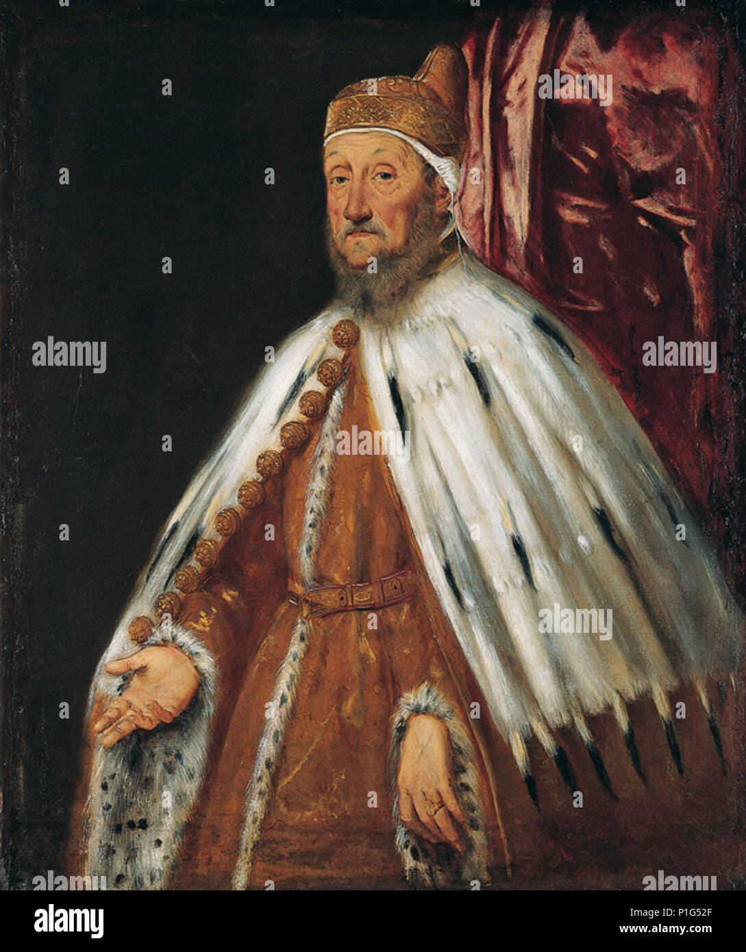'Portrait of Doge Pietro Loredan', oil on canvas painting by Tintoretto ...