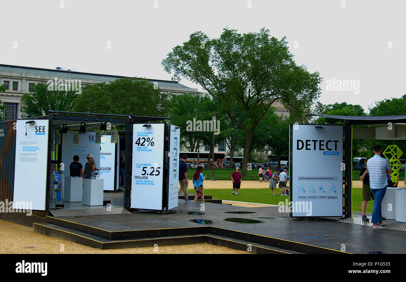 Plastic Ocean Pollution Display in Washington DC Stock Photo - Alamy
