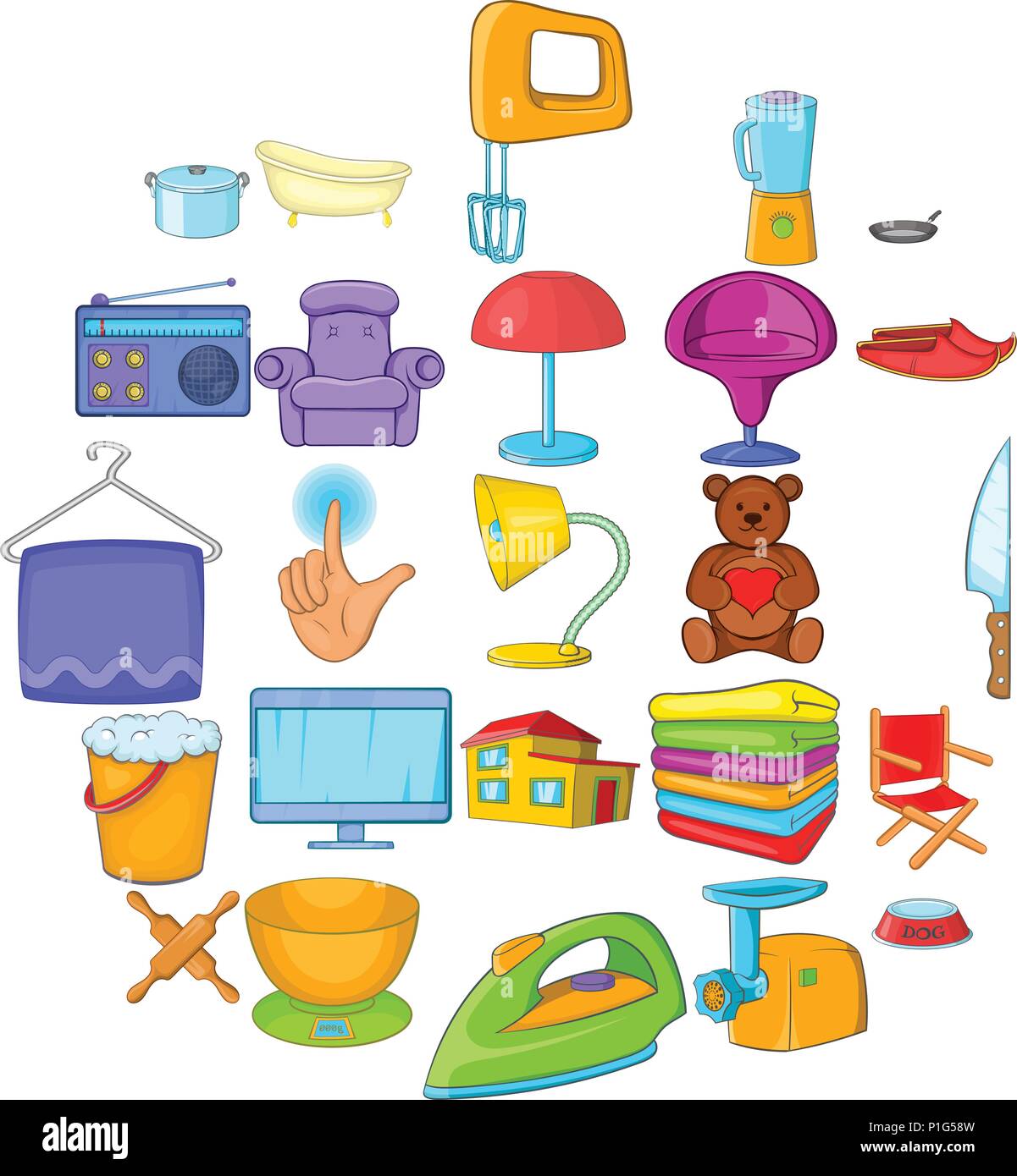 Pacification icons set, cartoon style Stock Vector Image & Art - Alamy