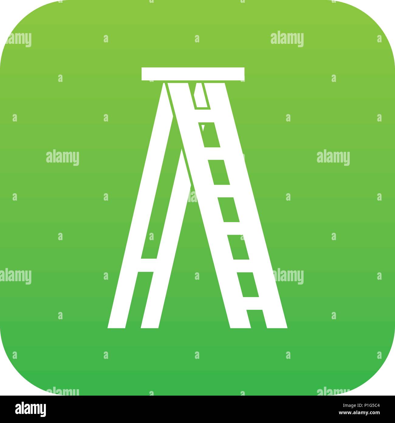 Stepladder icon digital green Stock Vector Image & Art - Alamy