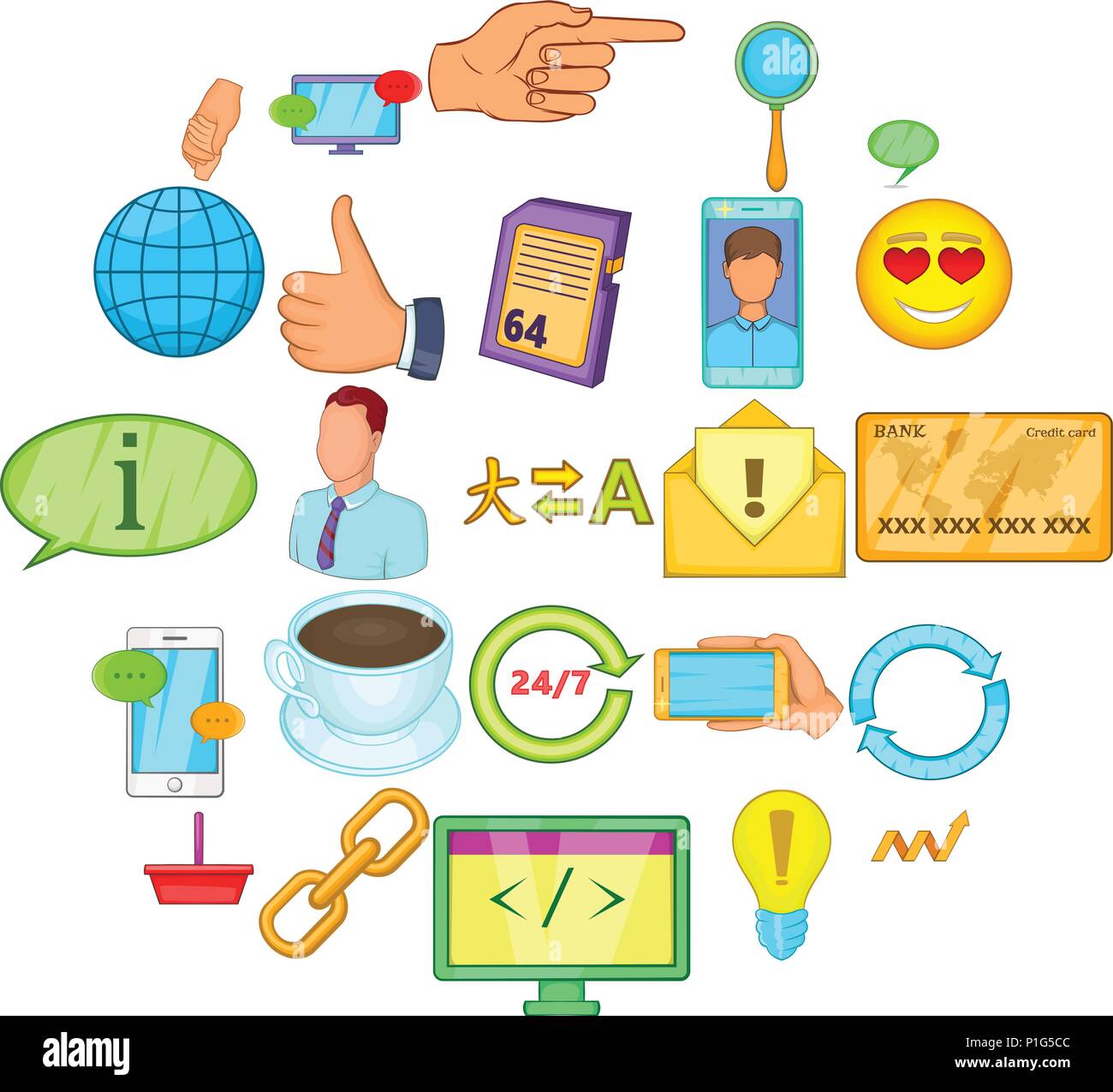 Footnote icons set, cartoon style Stock Vector Image & Art - Alamy