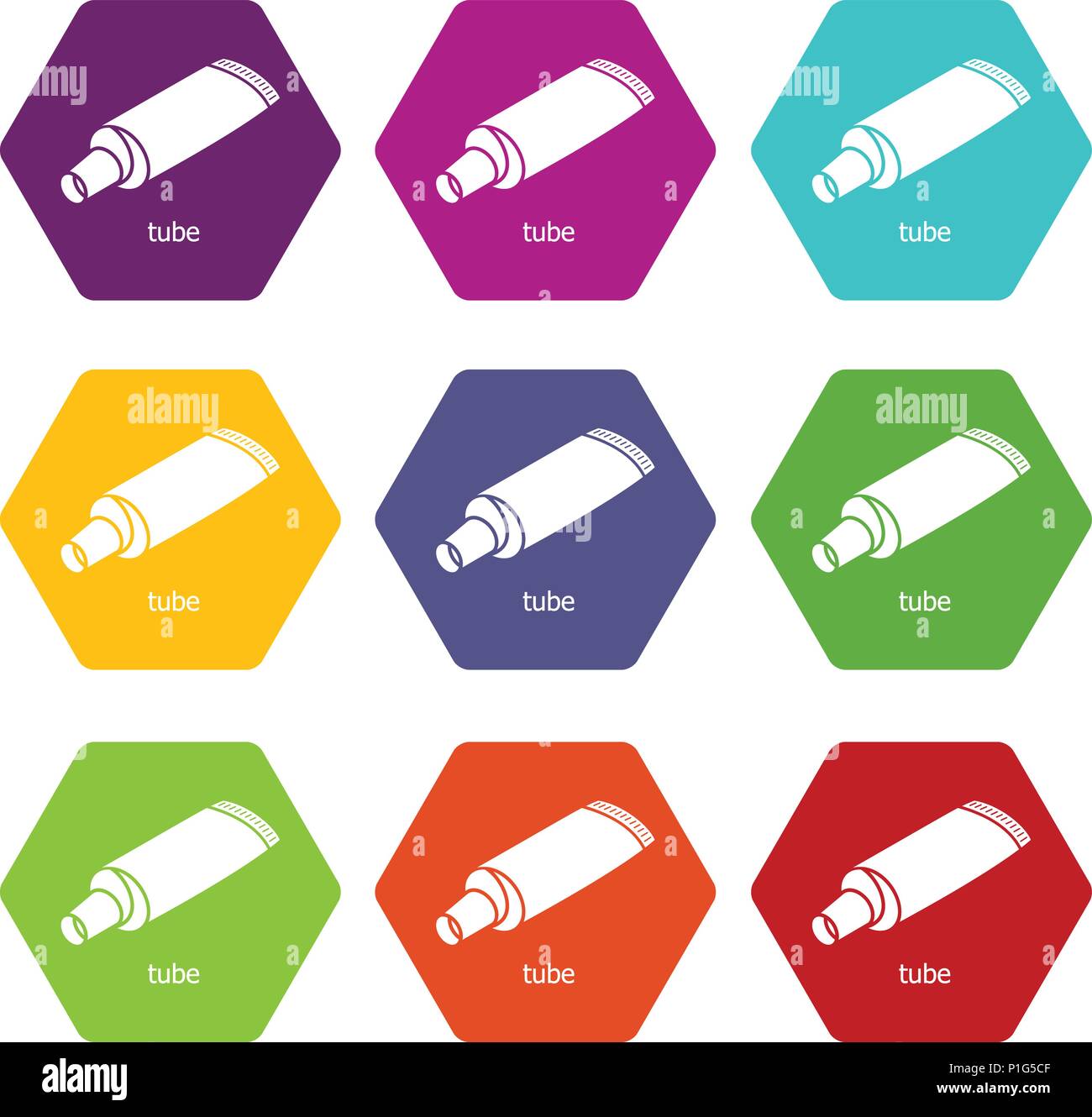 Tube icons set 9 vector Stock Vector Image & Art - Alamy