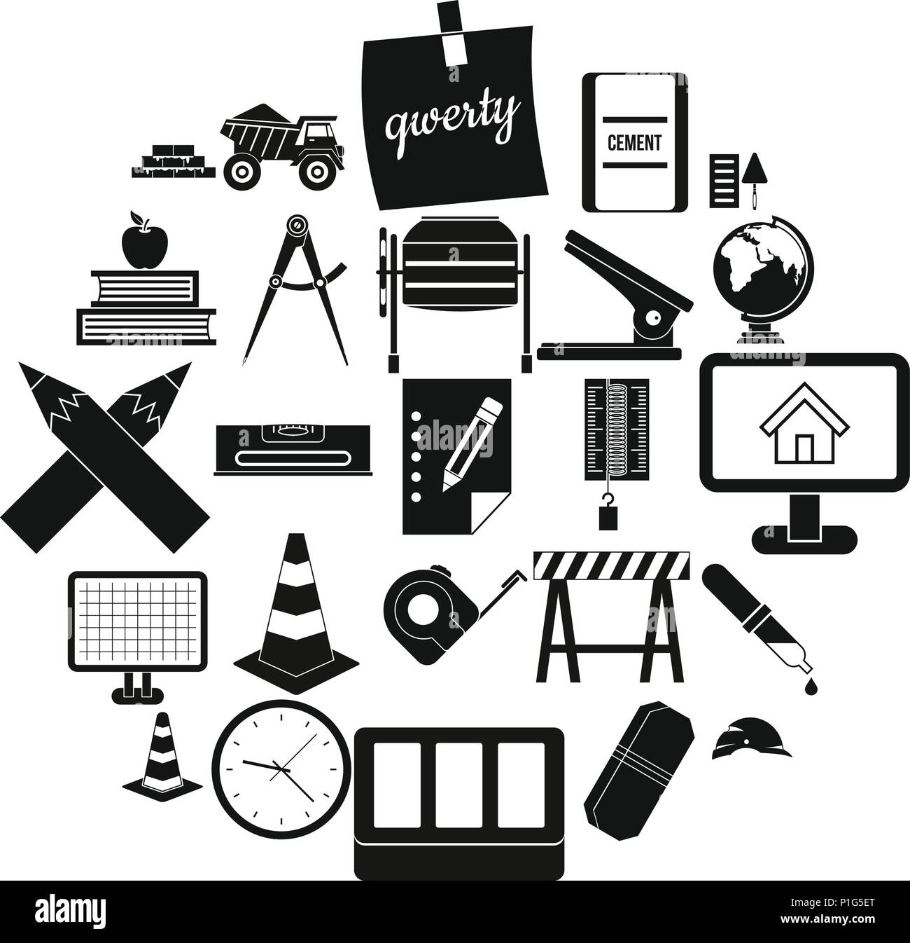 Range icons set, simple style Stock Vector Image & Art - Alamy