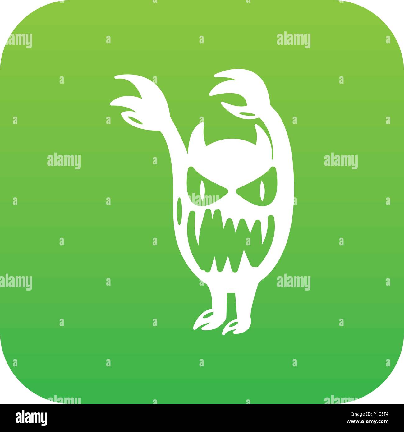 Green alien creature standing Stock Vector Images - Alamy