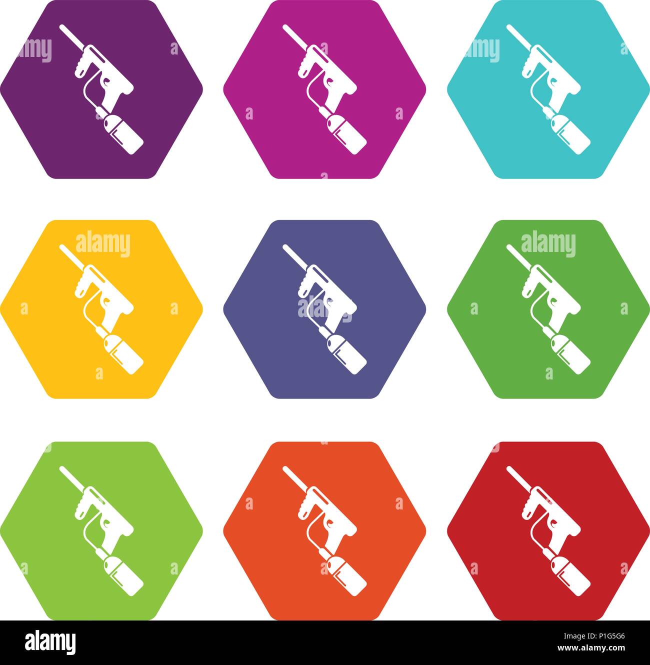 Paintball gun charging icons set 9 vector Stock Vector Image & Art - Alamy