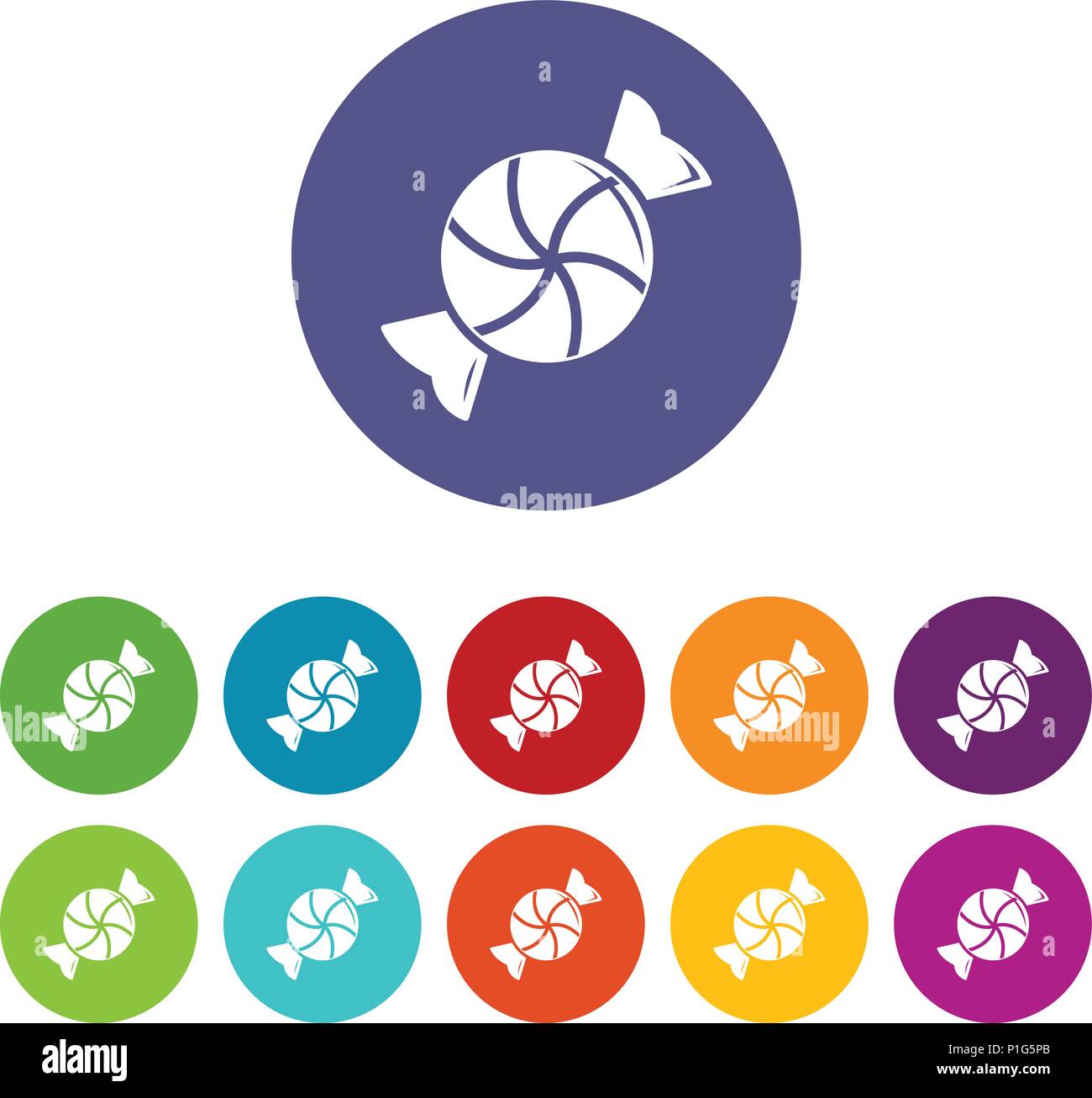 Round candy icons set vector color Stock Vector Image & Art - Alamy