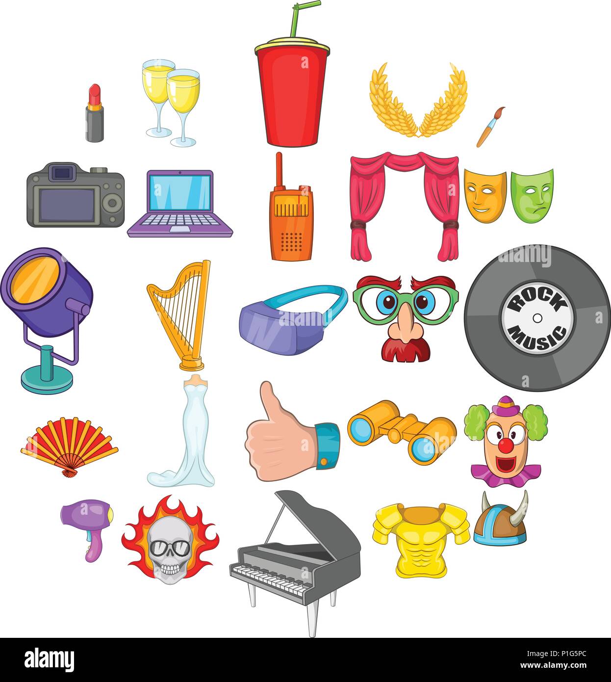 Orchestra icons set, cartoon style Stock Vector Image & Art - Alamy