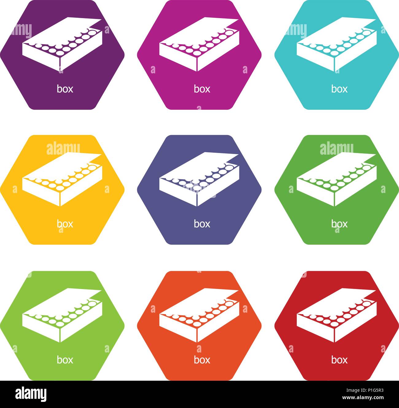 Box icons set 9 vector Stock Vector Image & Art - Alamy