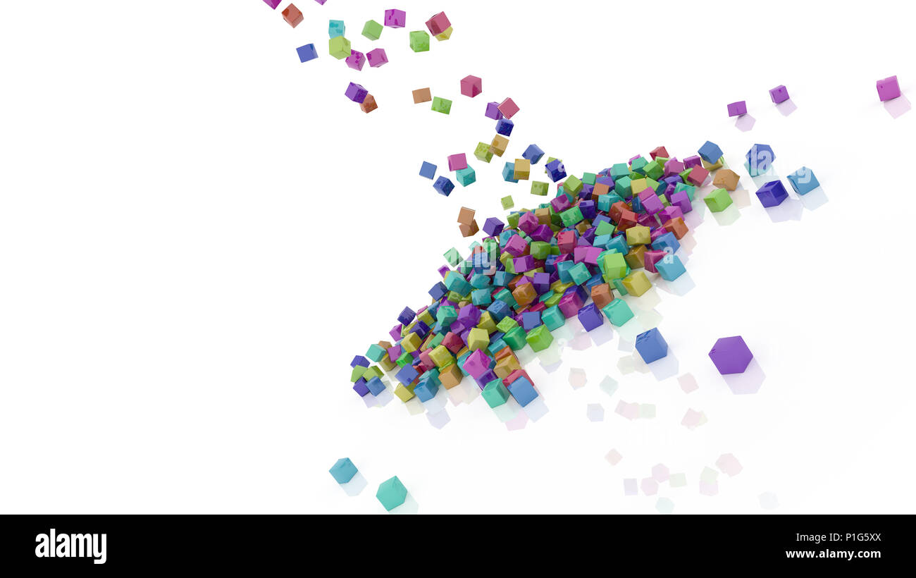 3d render of Rainbow coloured cubes Stock Photo - Alamy