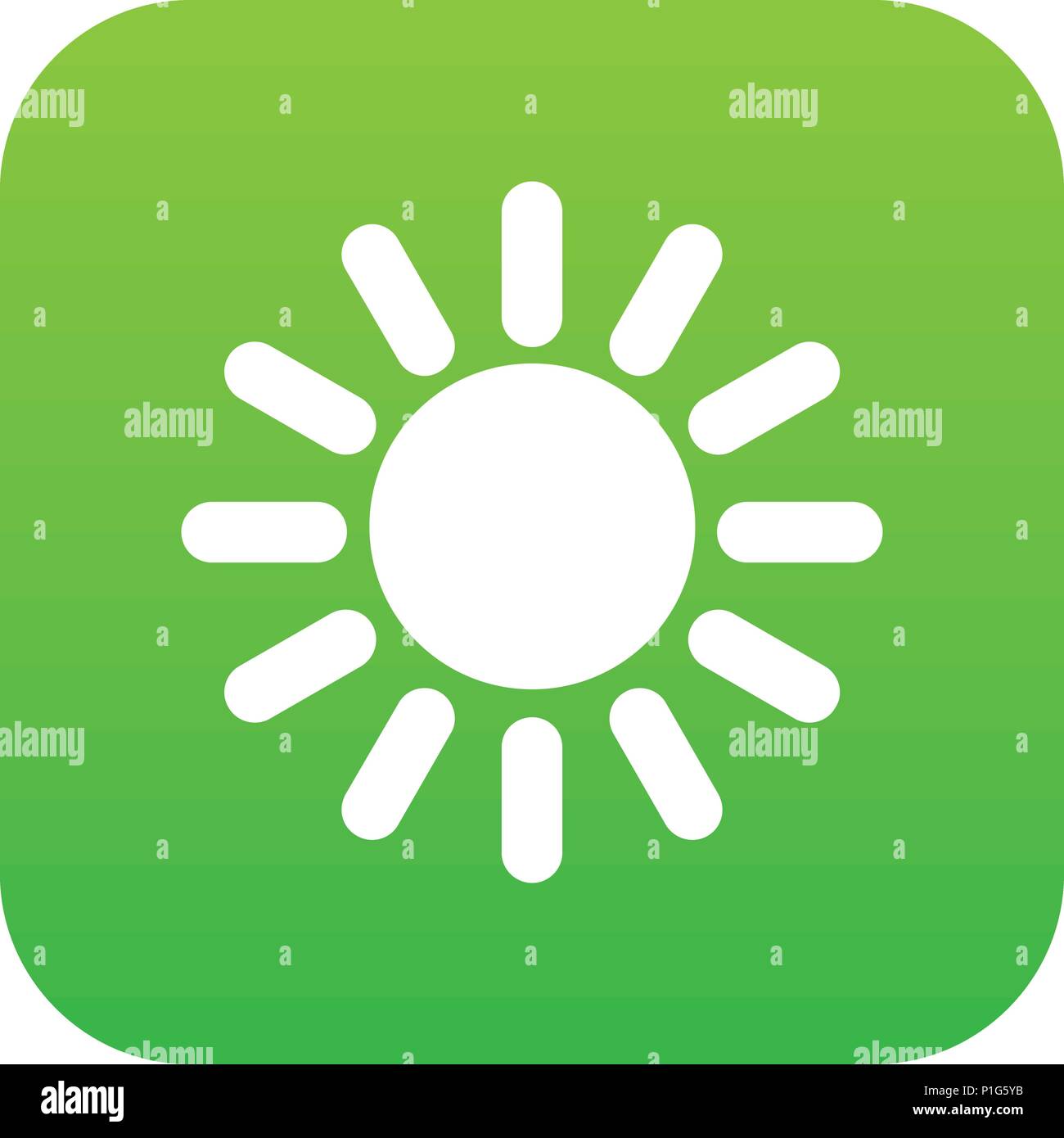Sun icon digital green Stock Vector Image & Art - Alamy