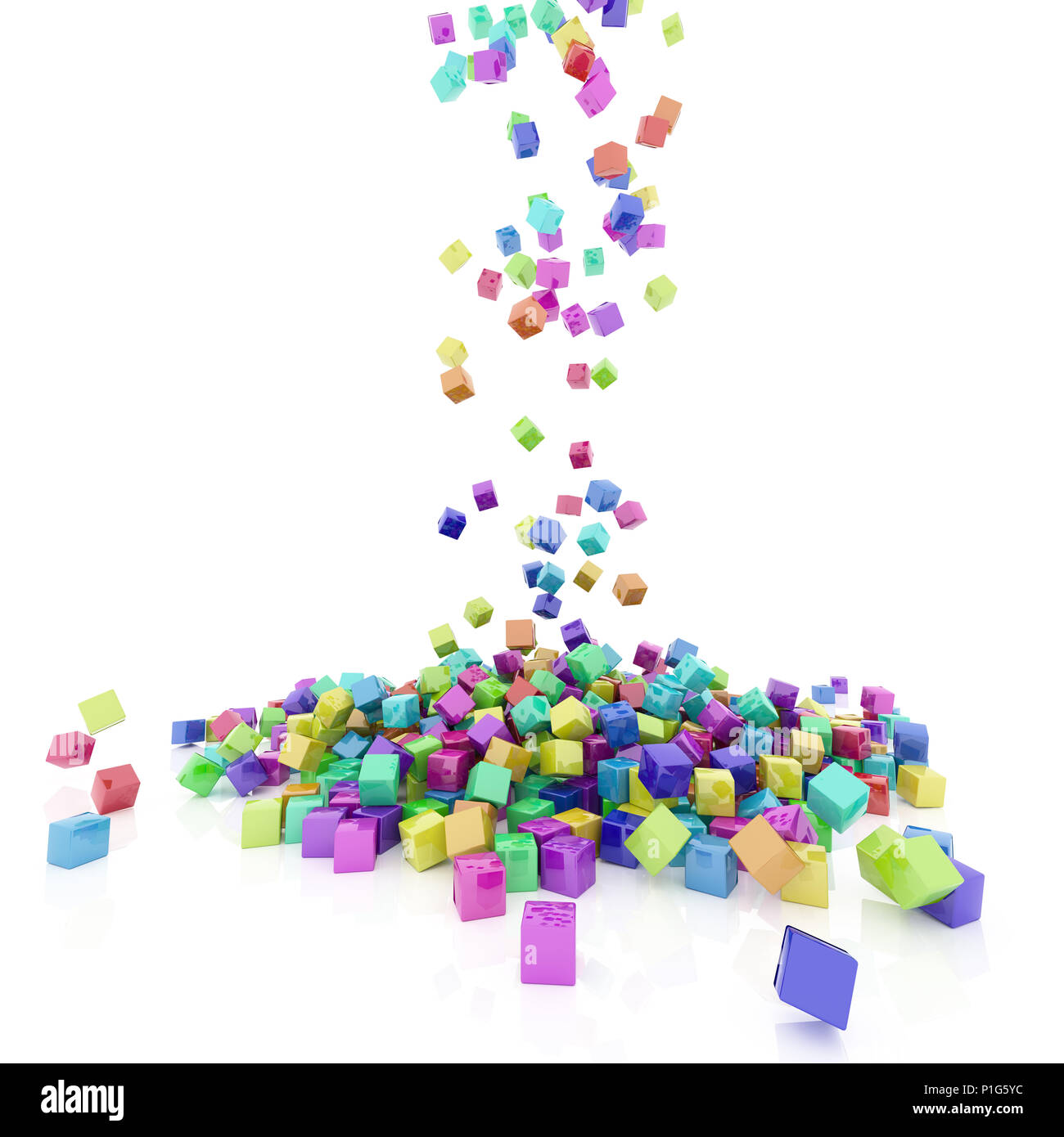 3d render of Rainbow coloured cubes Stock Photo - Alamy