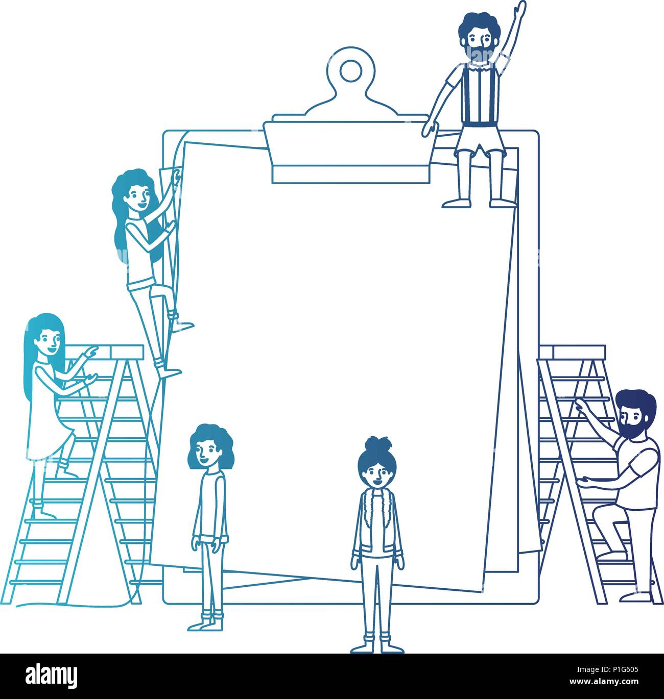 Female office clipboard Stock Vector Images - Alamy