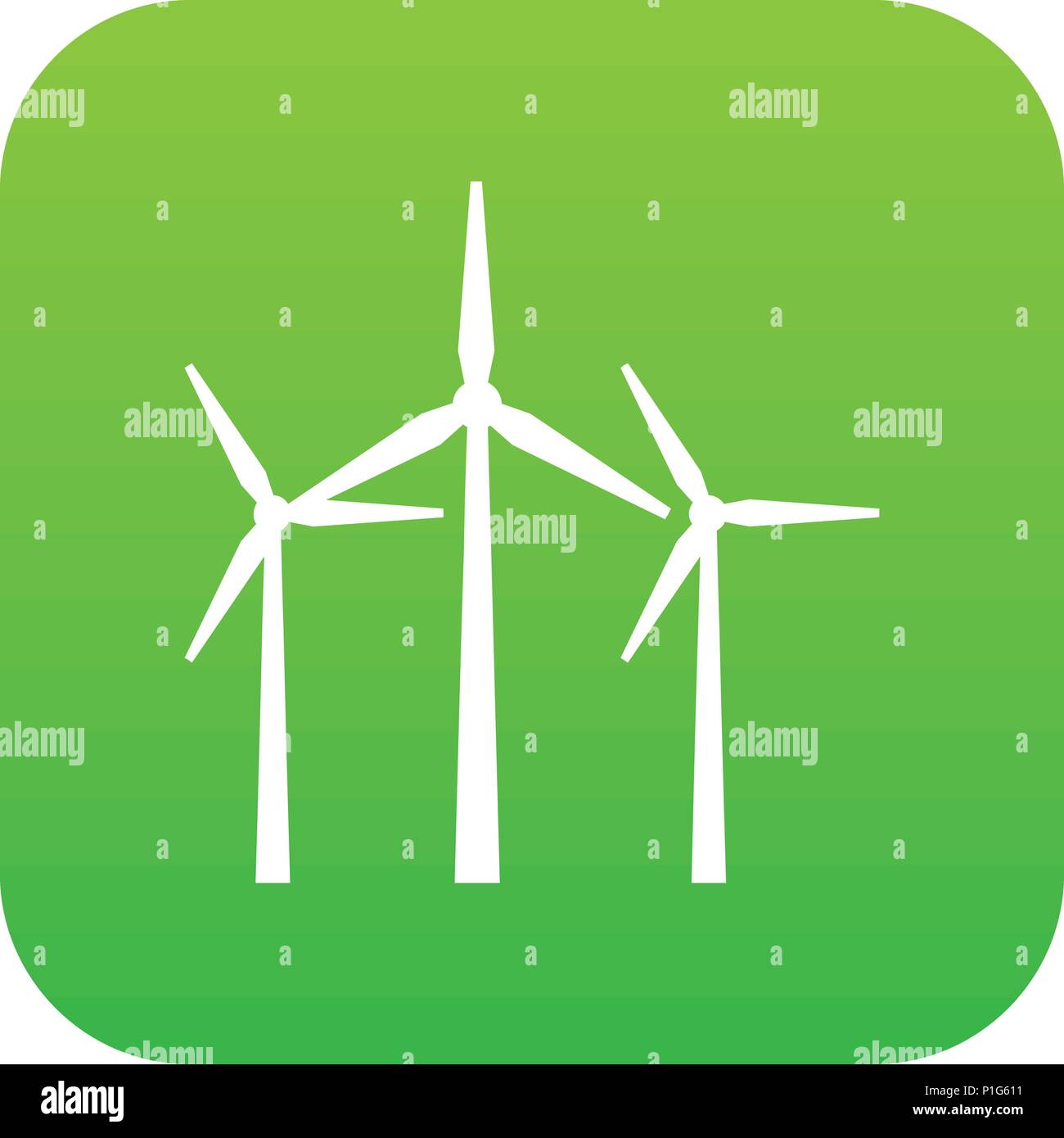 Wind turbines icon digital green Stock Vector Image & Art - Alamy