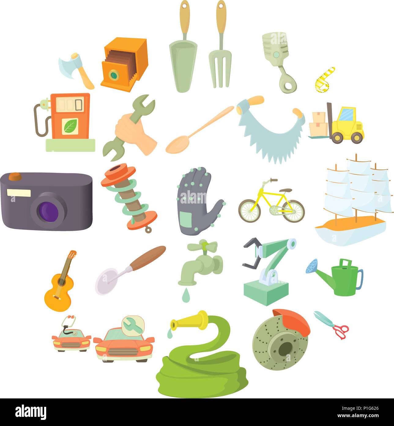 Weaver icons set, cartoon style Stock Vector Image & Art - Alamy