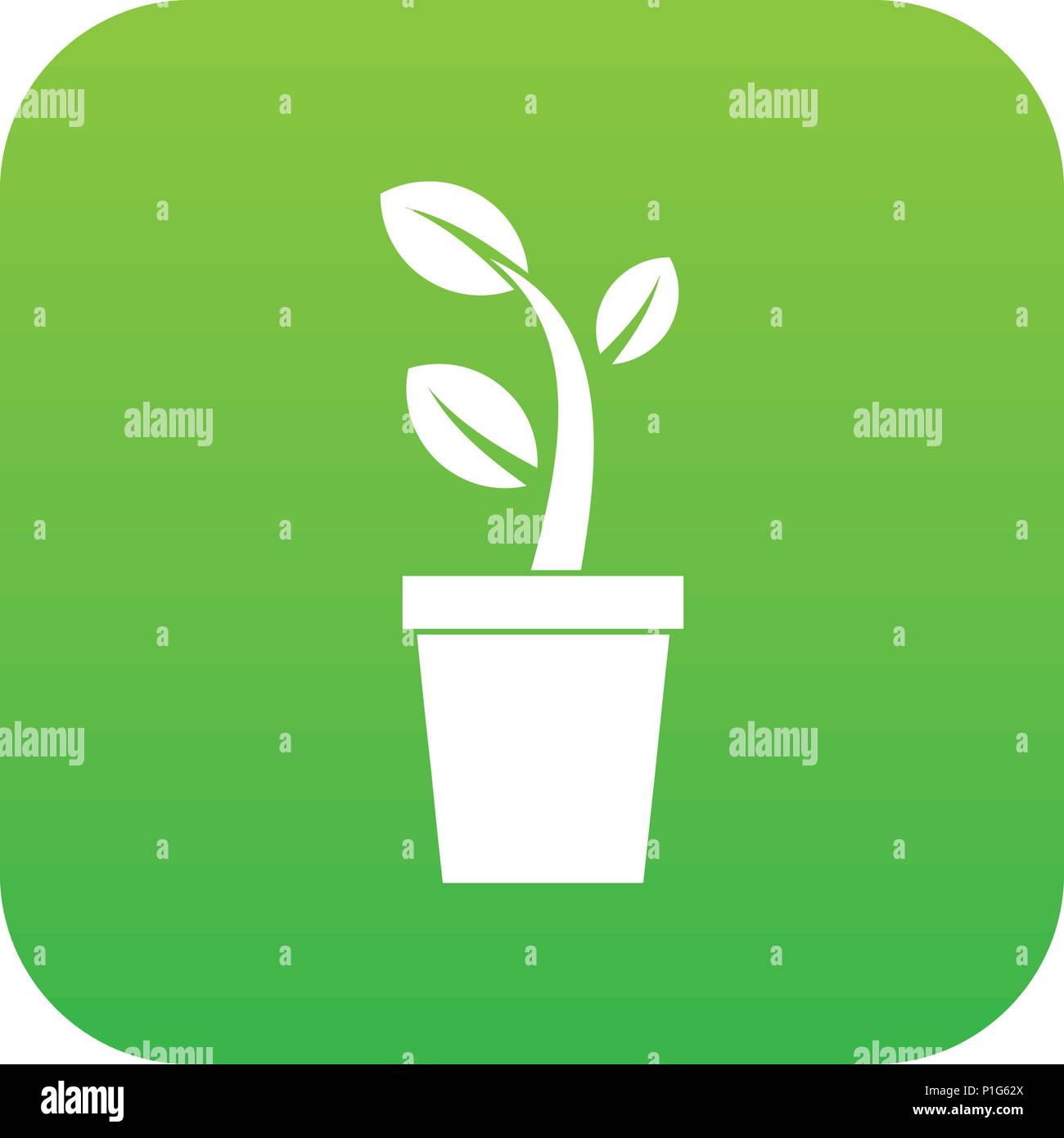Sprout in pot icon digital green Stock Vector Image & Art - Alamy