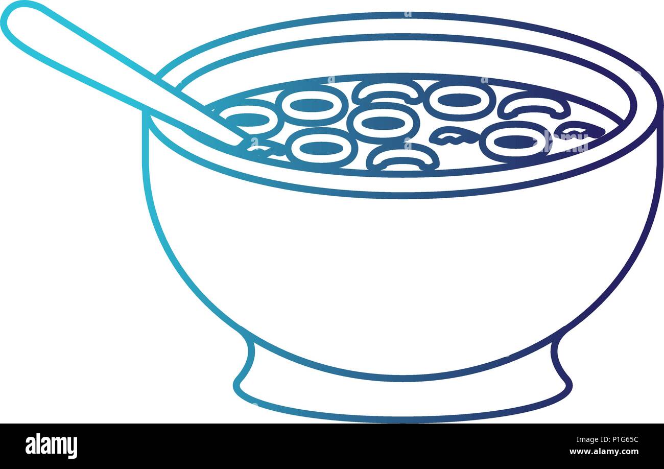 Spoon milk cereals Stock Vector Images - Alamy