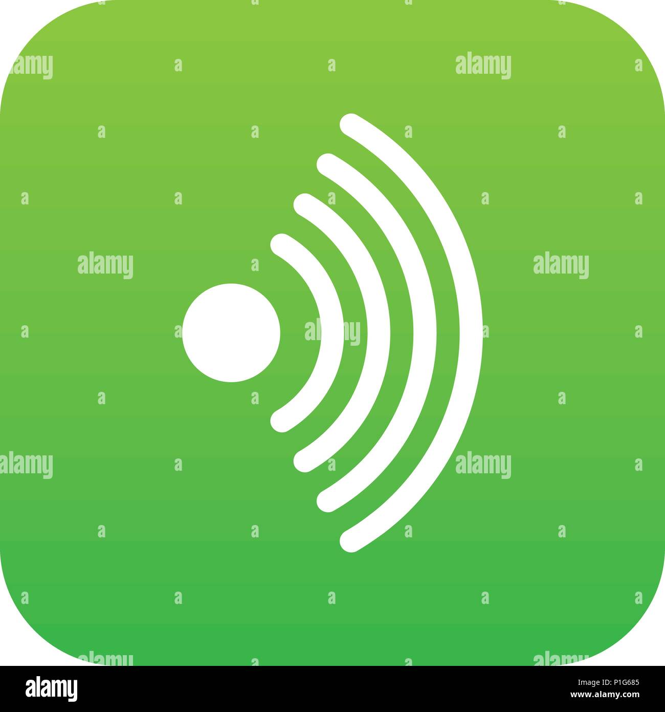 Wireless network symbol icon digital green Stock Vector Image & Art - Alamy
