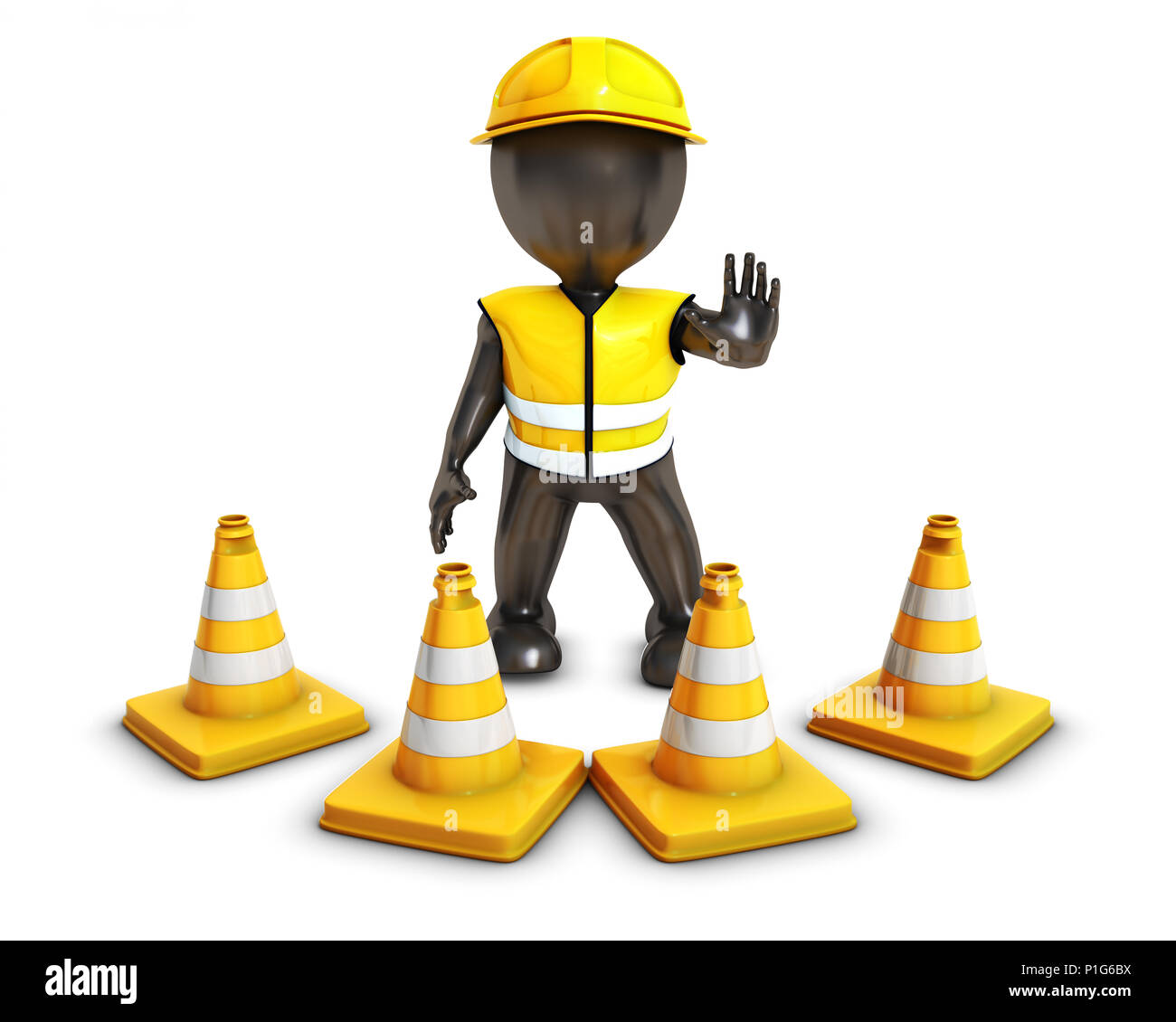 3d caution Cut Out Stock Images & Pictures - Alamy