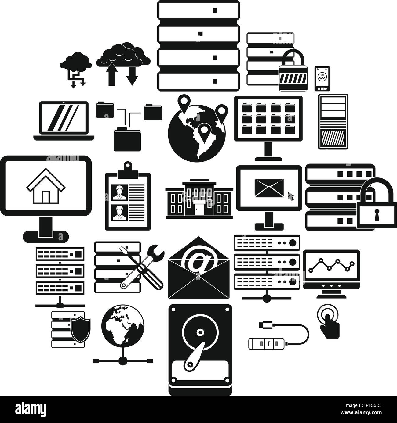 Handheld icons set, simple style Stock Vector Image & Art - Alamy