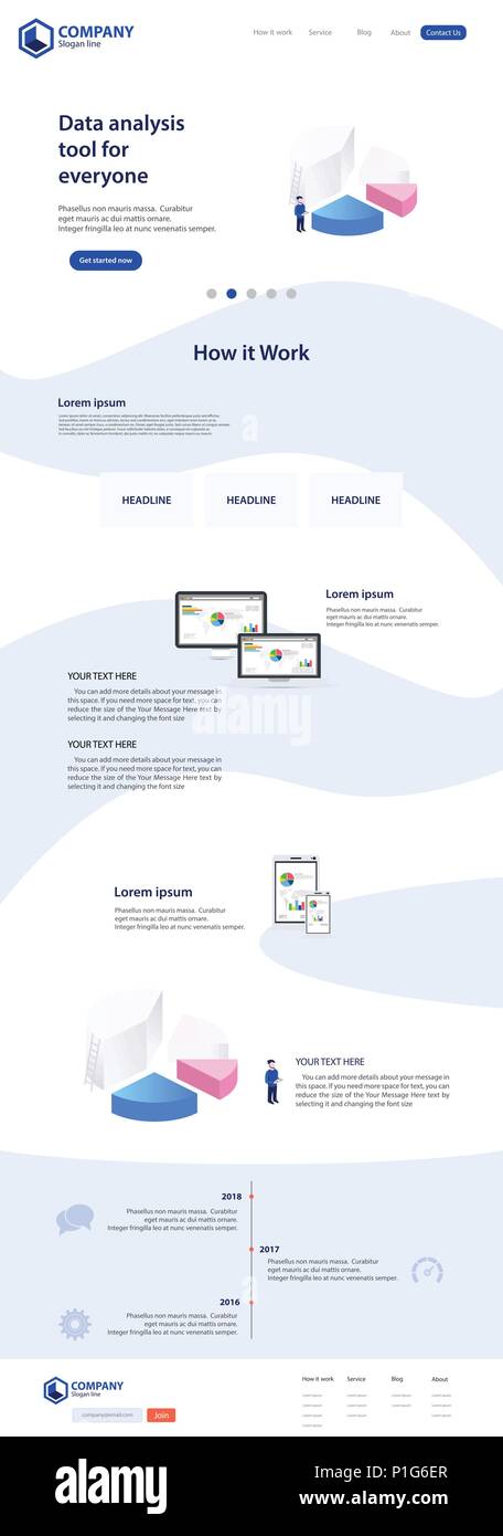 Website analysis web landing Stock Vector Images - Alamy