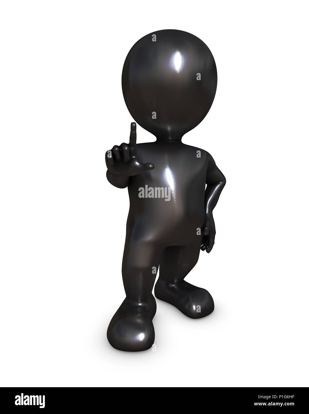 3D Render of Morph Man Presenting Stock Photo - Alamy