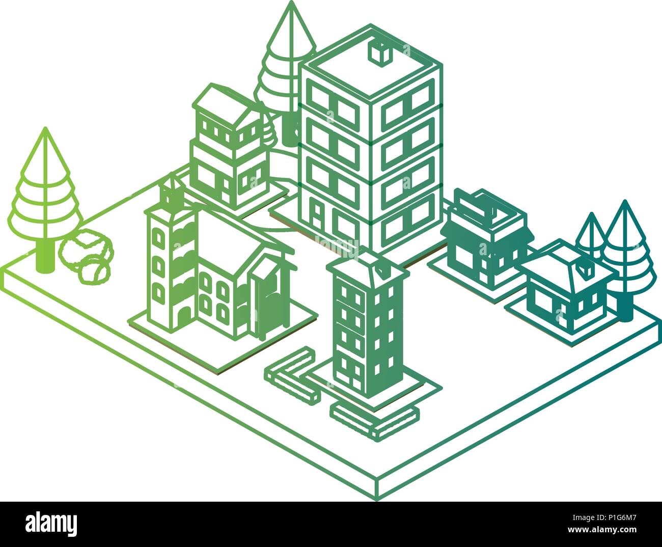 Street scape Stock Vector Images - Alamy