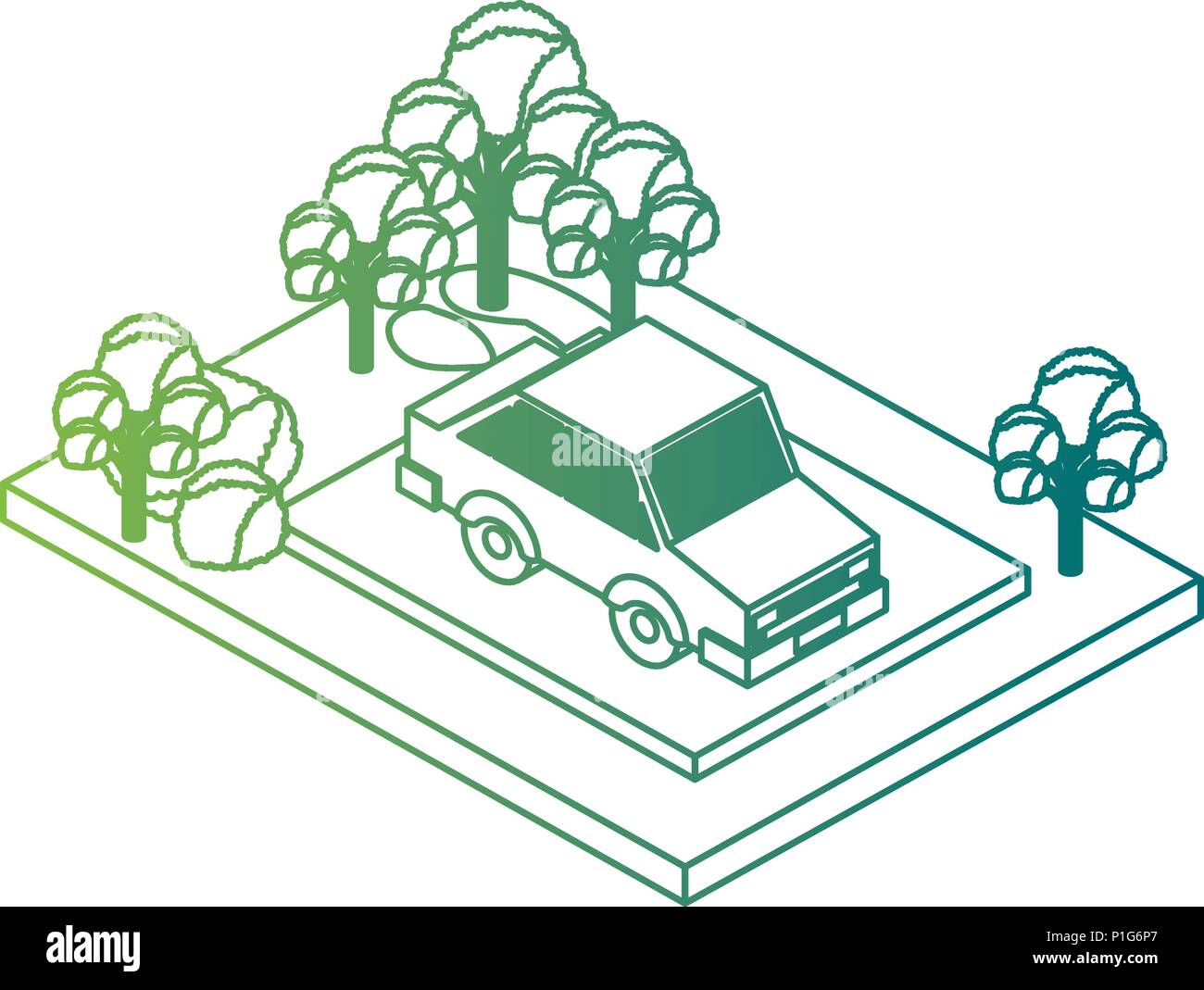 vehicle in the parking zone isometric Stock Vector Image & Art - Alamy