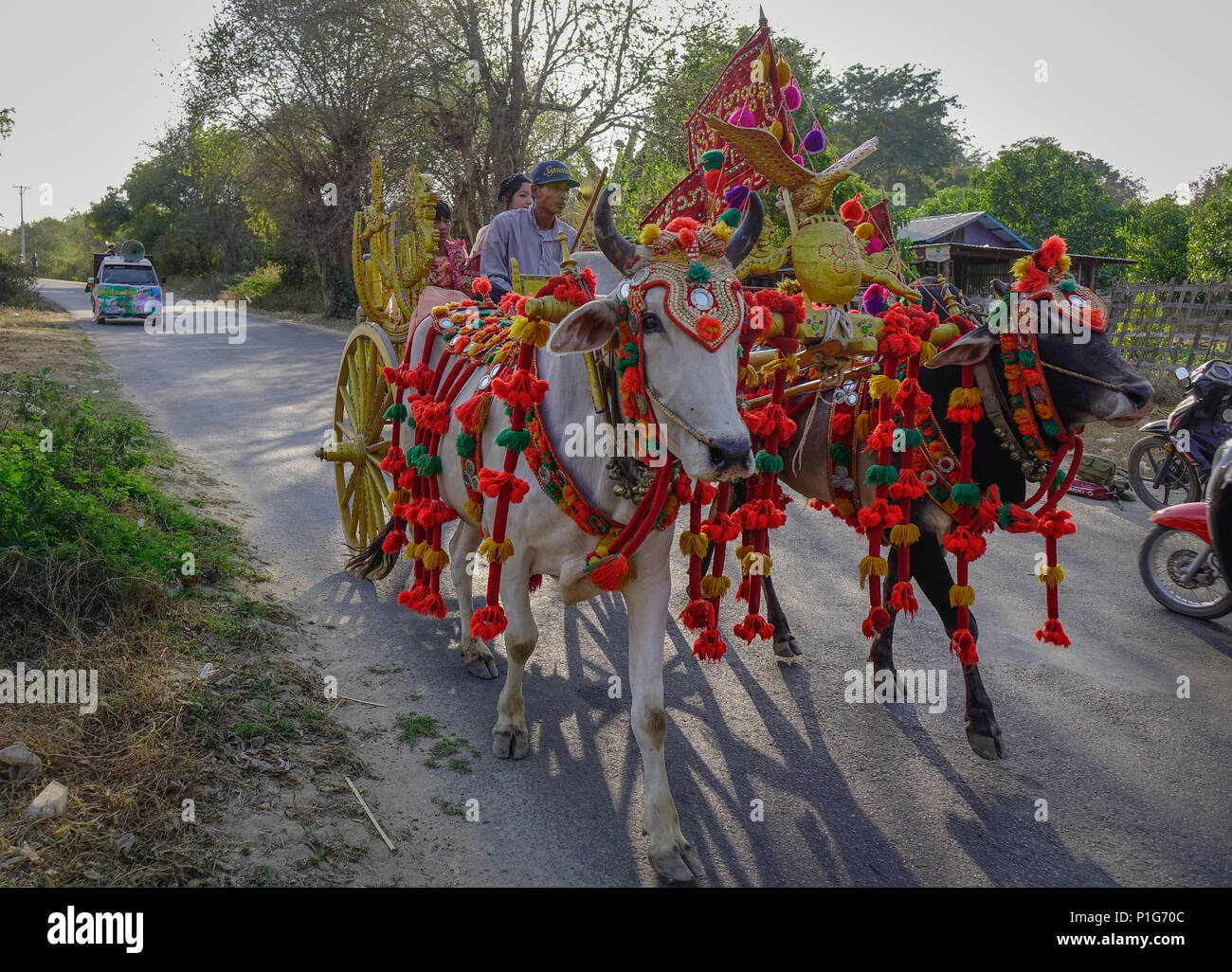 Mandalay, Myanmar - Feb 10, 2017. Burmese people at Shinbyu (pabbajja ...