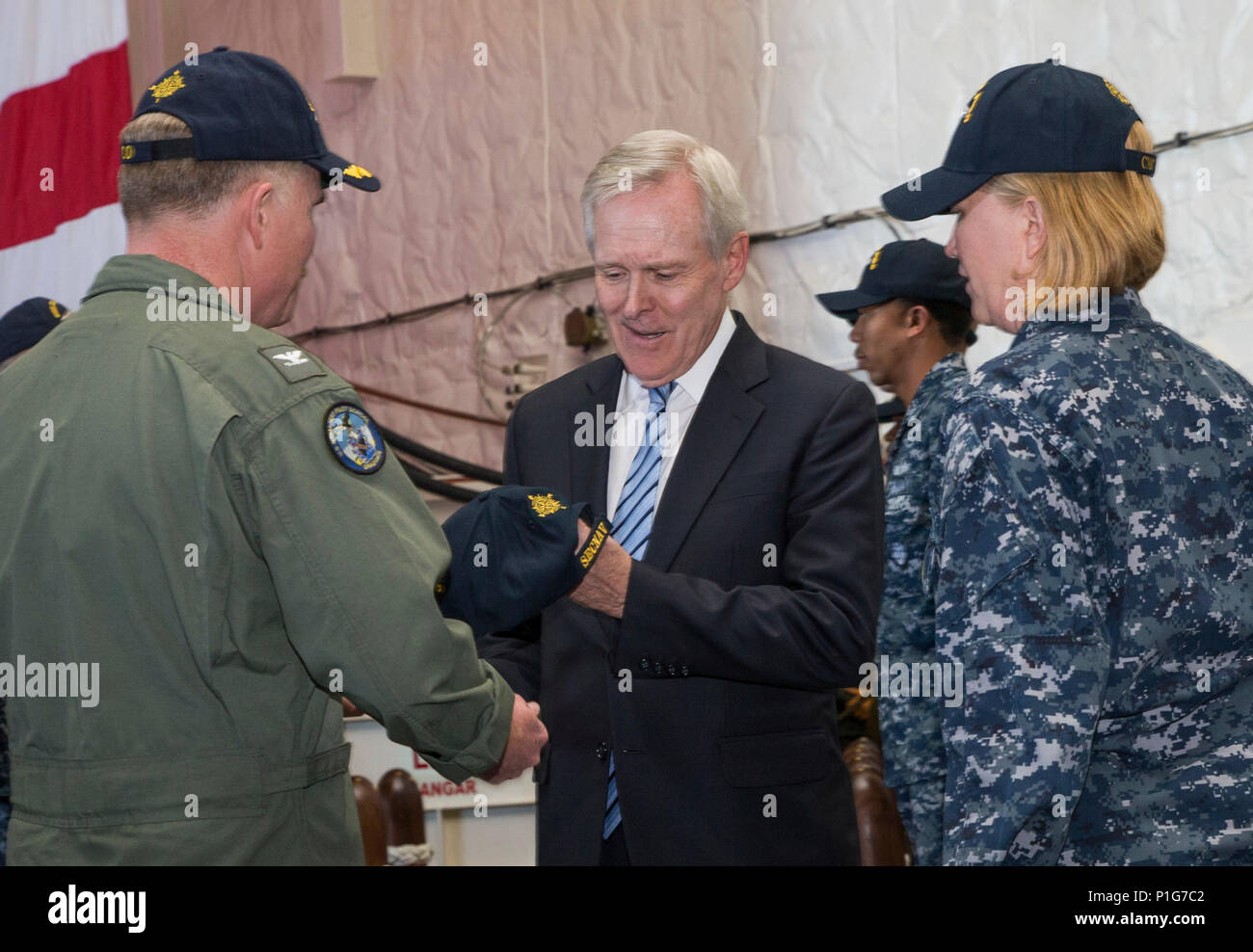 NEWPORT NEWS, Va. (Oct. 13, 2016) -- Secretary of the Navy Ray Mabus is ...