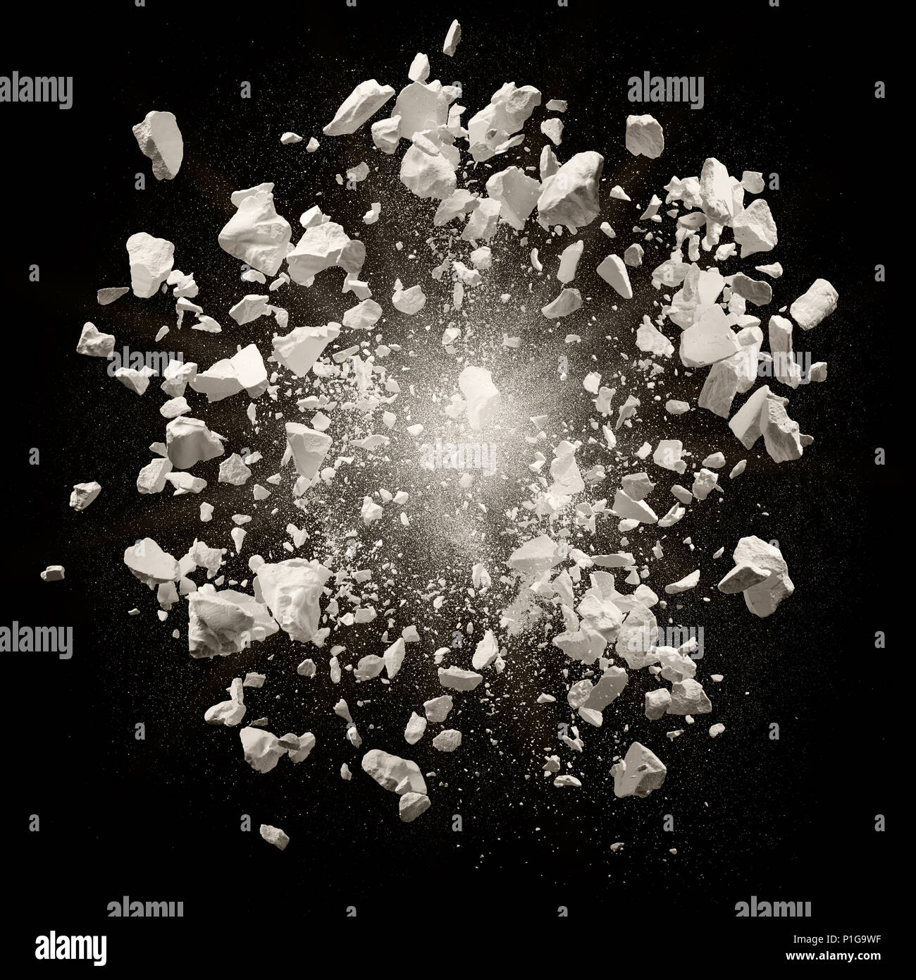 Explosion debris powder hi-res stock photography and images - Alamy