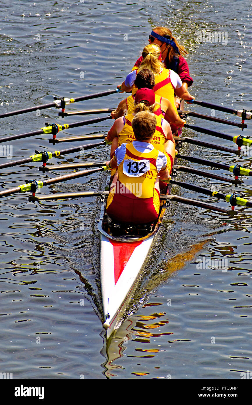 Durham Universities regatta June 10 2018 Talking Tarn rowing club Stock ...