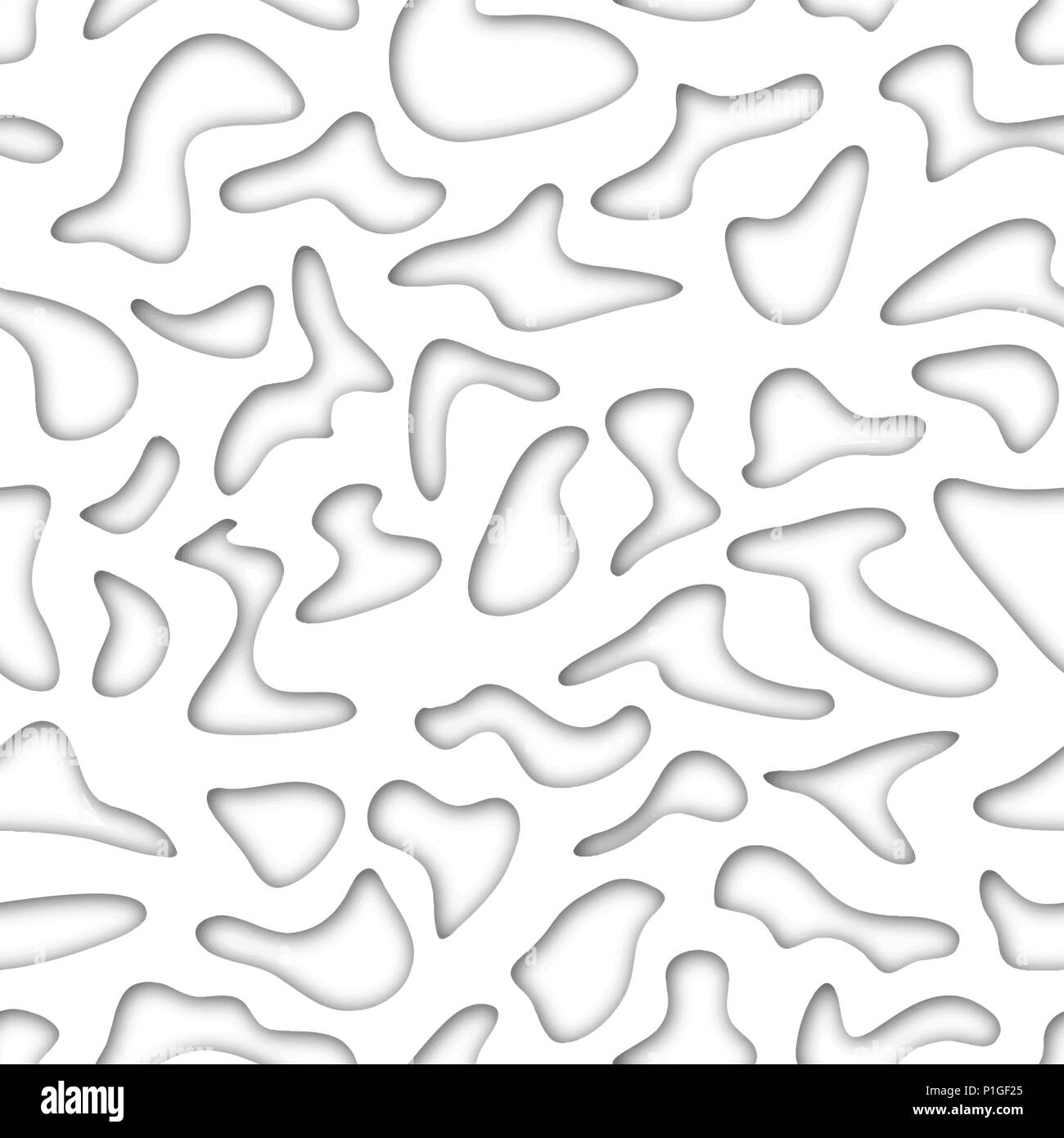 Hand-drawn seamless shadow shapes pattern, vector illustration Stock ...