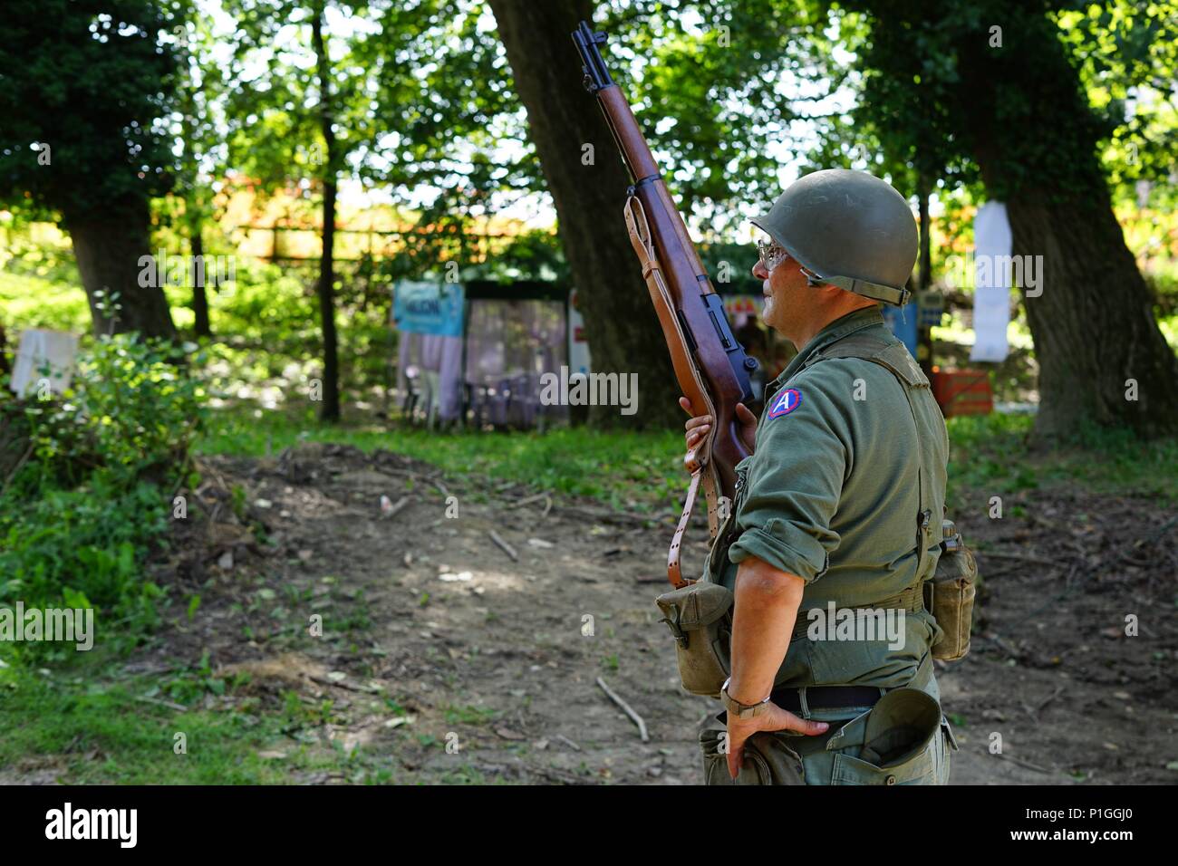A soldier meditating on life while guarding Stock Photo - Alamy