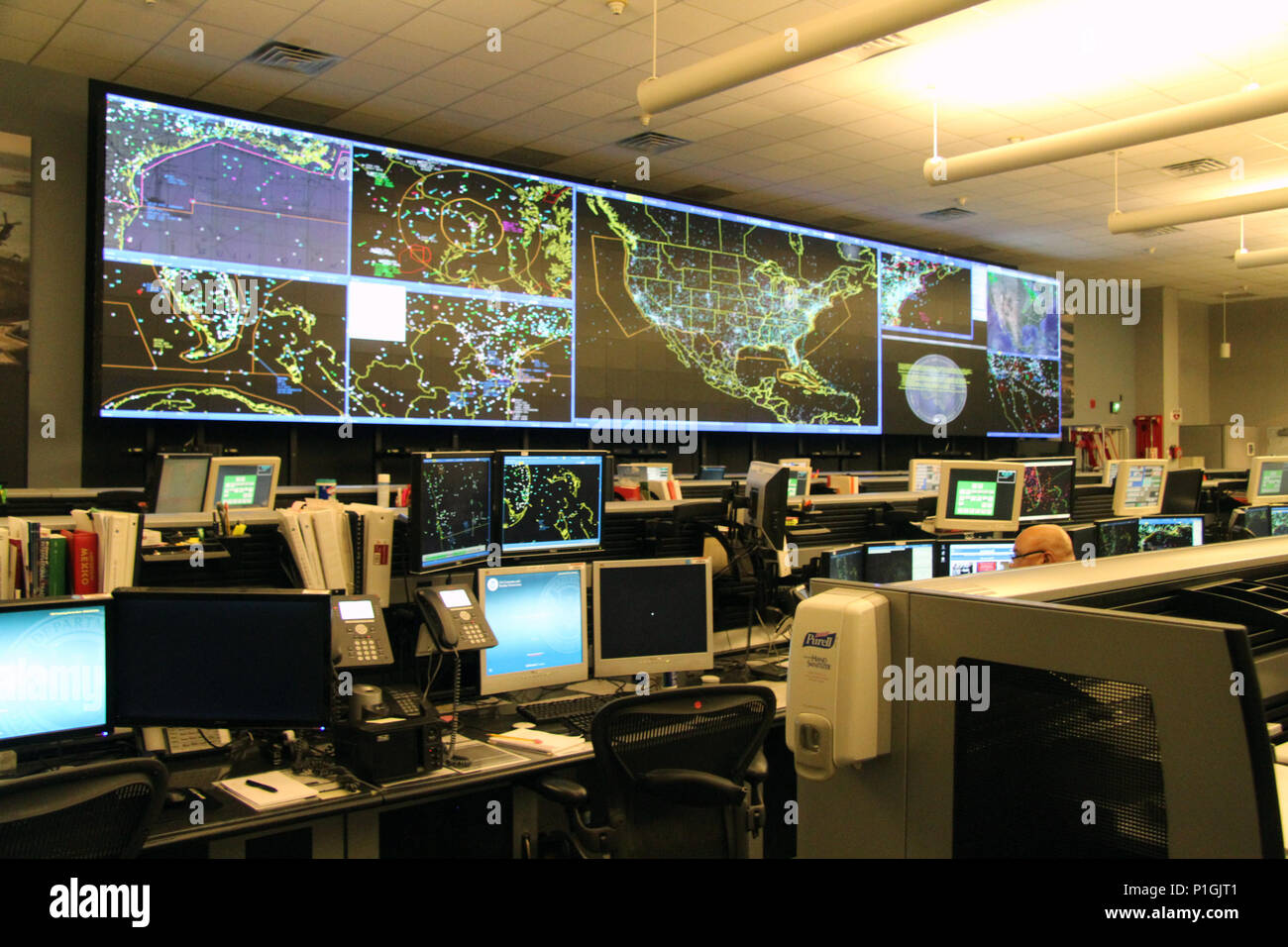 Interior photo of the CBP AMOC at MARB, California. U.S. Army Corps of ...