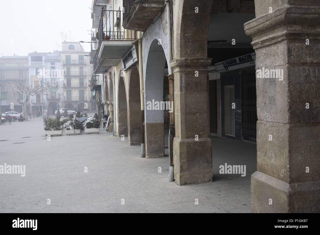 SPAIN - Catalonia - Noguera (district) - Lerida. Balaguer; Plaza ...