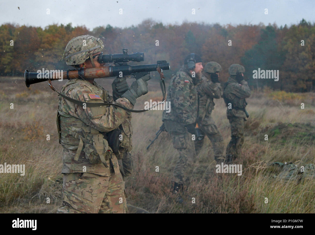 DRAWSKO POMORSKIE, Poland – Spc. Tamaricus Tanner, Paratrooper, Company ...