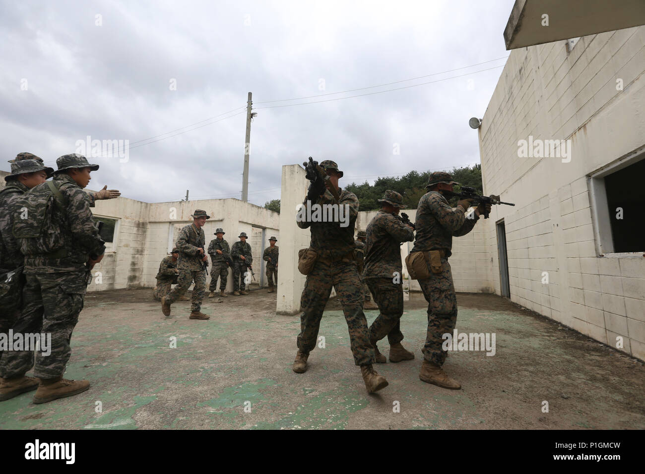 U.S. Marines with Lima Company, 3rd Battalion 2nd Marines demonstrates ...
