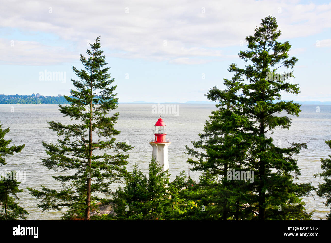 The historic Point Atkinson Lighthouse was built in 1914 overlooking ...