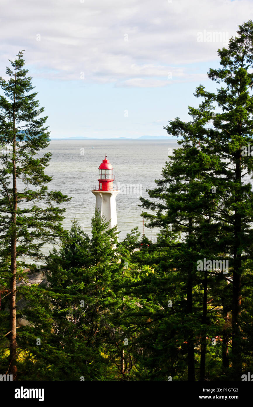 The historic Point Atkinson Lighthouse was built in 1914 overlooking ...