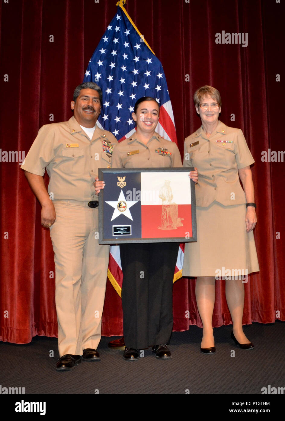 SAN ANTONIO (Oct. 28, 2016) From left, Command Master Chief Mitchell ...