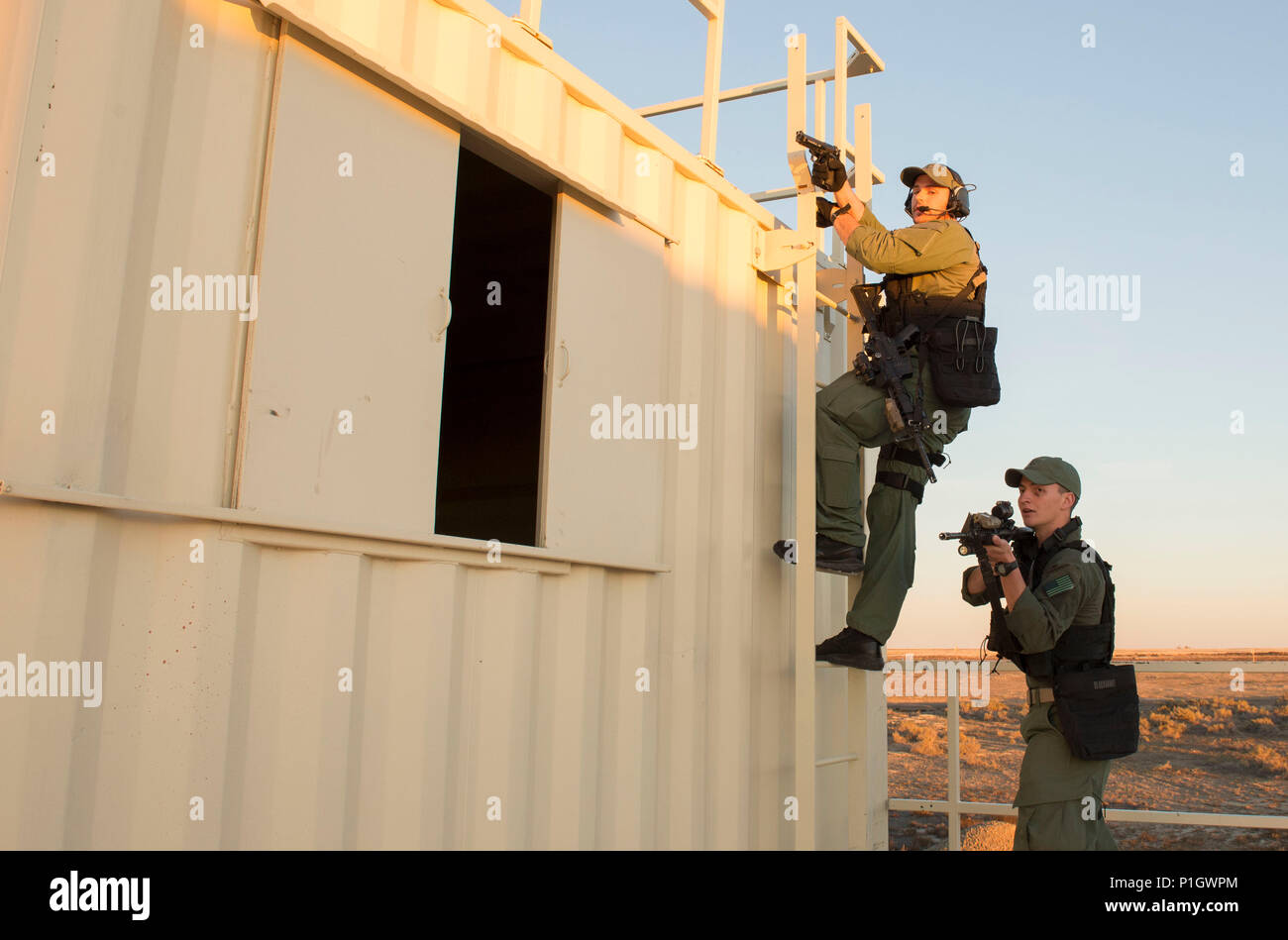 Two members of the 366th Security Forces Squadron emergency services ...